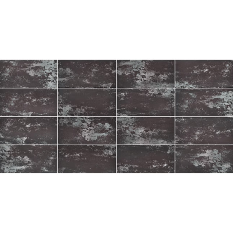 allen + roth Supernatural Dark Steel 12-in x 24-in Metallic Porcelain ...
