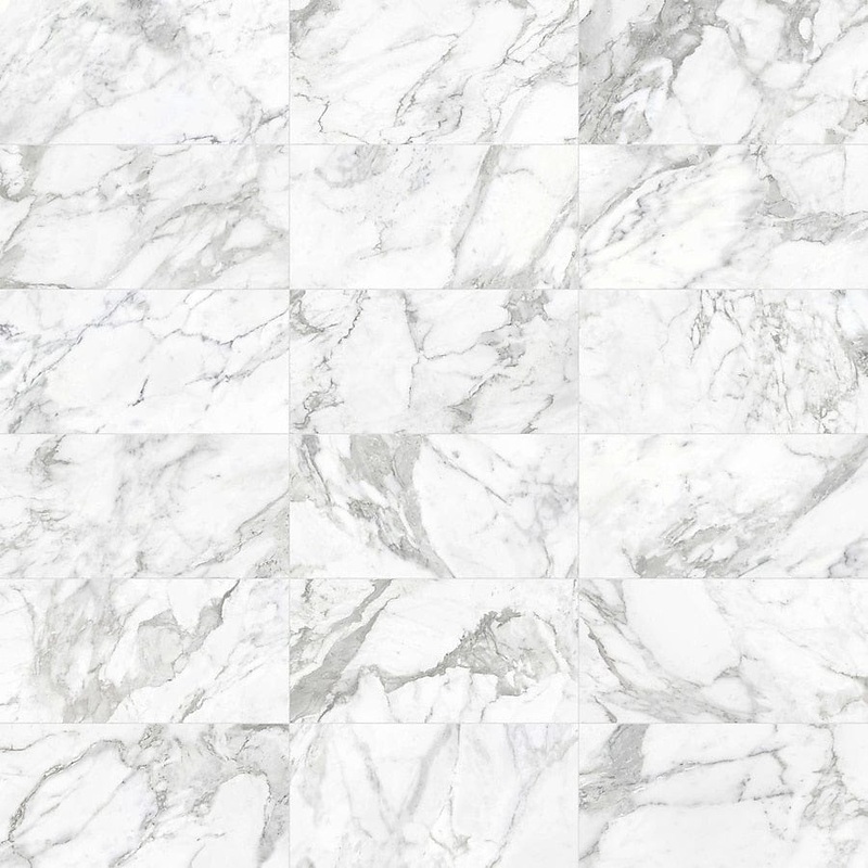 Origin 21 Arabescato Lumino 12-in x 24-in Matte Porcelain Marble Look ...