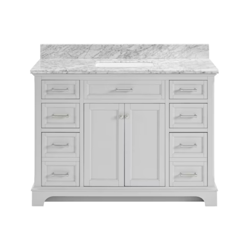 allen + roth Roveland 48-in Light Gray Undermount Single Sink Bathroom ...