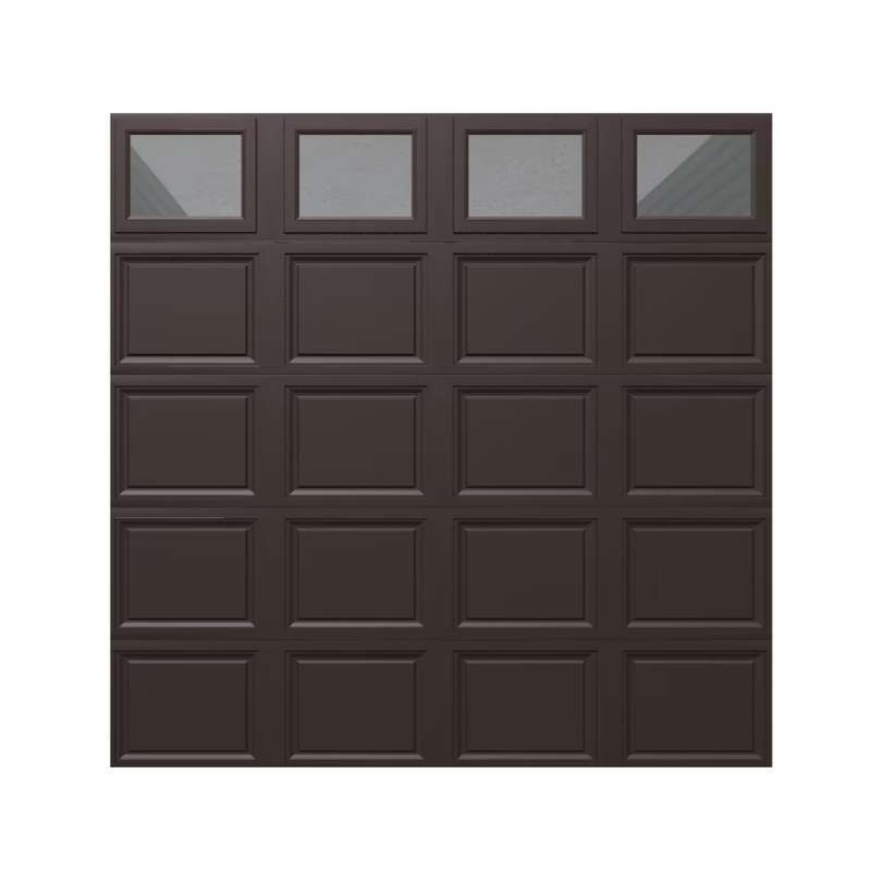 Wayne Dalton Classic Steel Model 9100 9-ft x 8-ft Insulated Brown ...