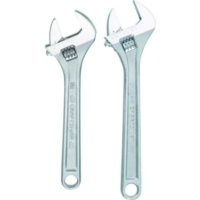 CRAFTSMAN 2-Piece 10-in Steel Adjustable Wrench Set - Reliable Air ...